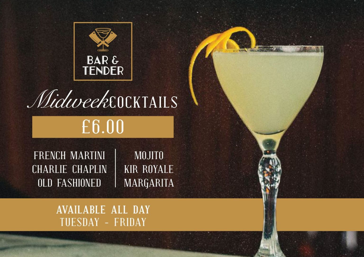 Our Menus - Bar & Tender Glasgow